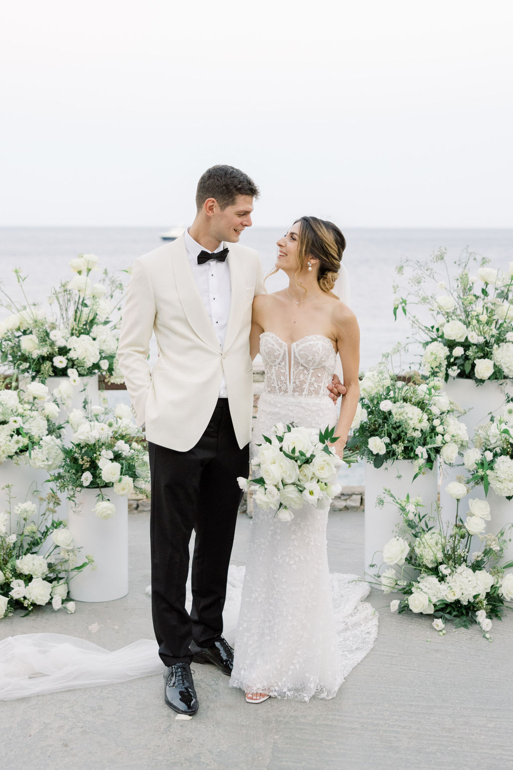 Modern Romantic Island Wedding at Lazarou Beach Sifnos, Greece - VICKY ...